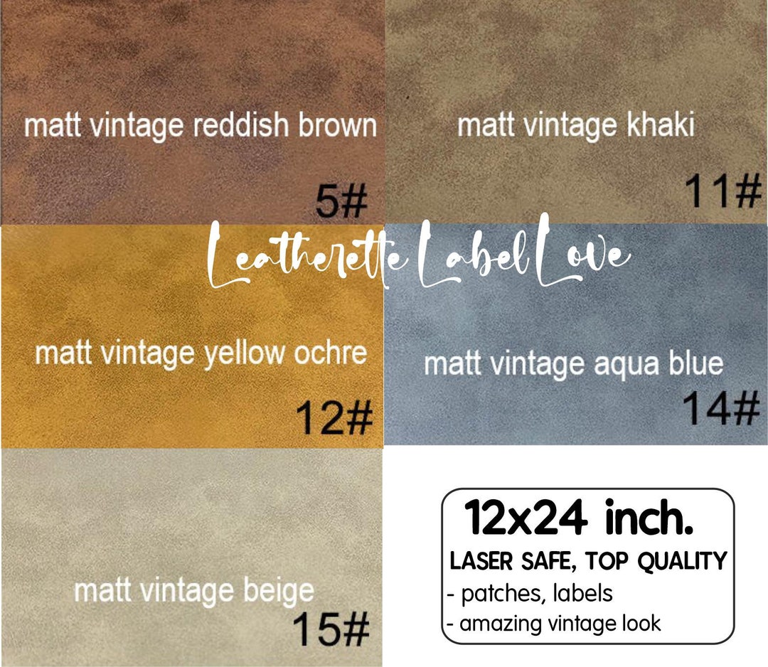 VINTAGE Laserable Sheets for Laser Engraving, Laserable Leatherette 12"x24" (30x60cm), Laser ...