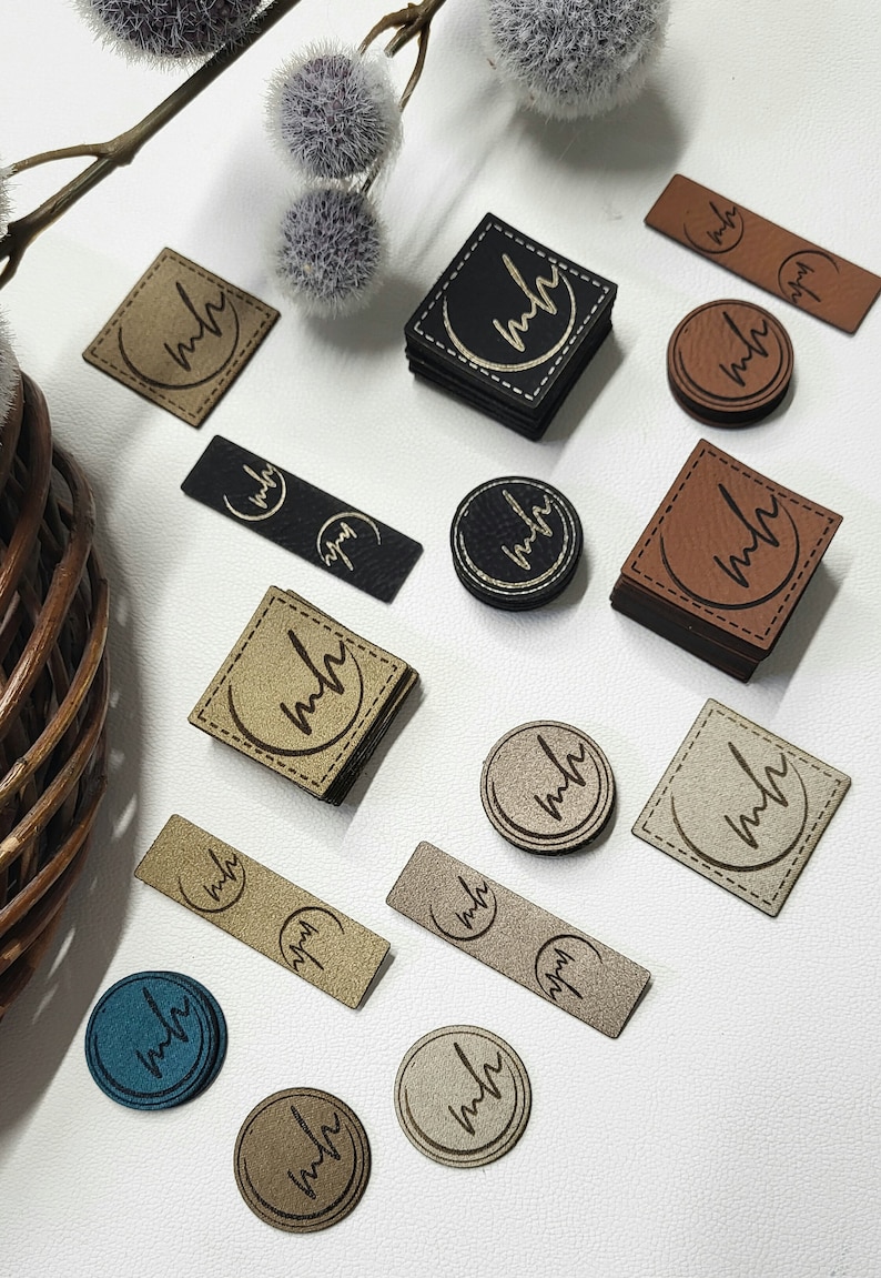 IRON ON Custom Logo Tags, Iron on Labels 10pcs,bügel Label Mit Logo ...