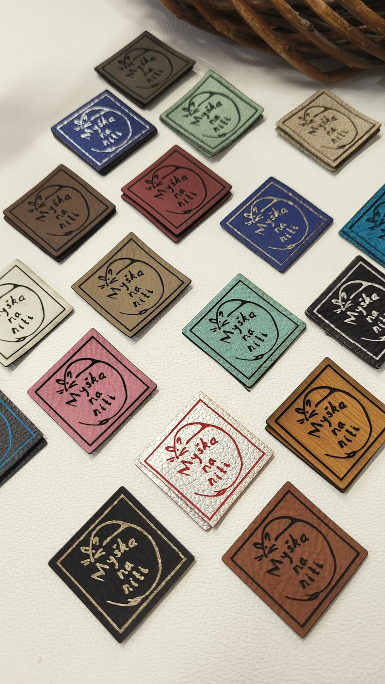 IRON ON Custom Logo Tags, Iron on Labels 10pcs,bügel Label Mit Logo ...