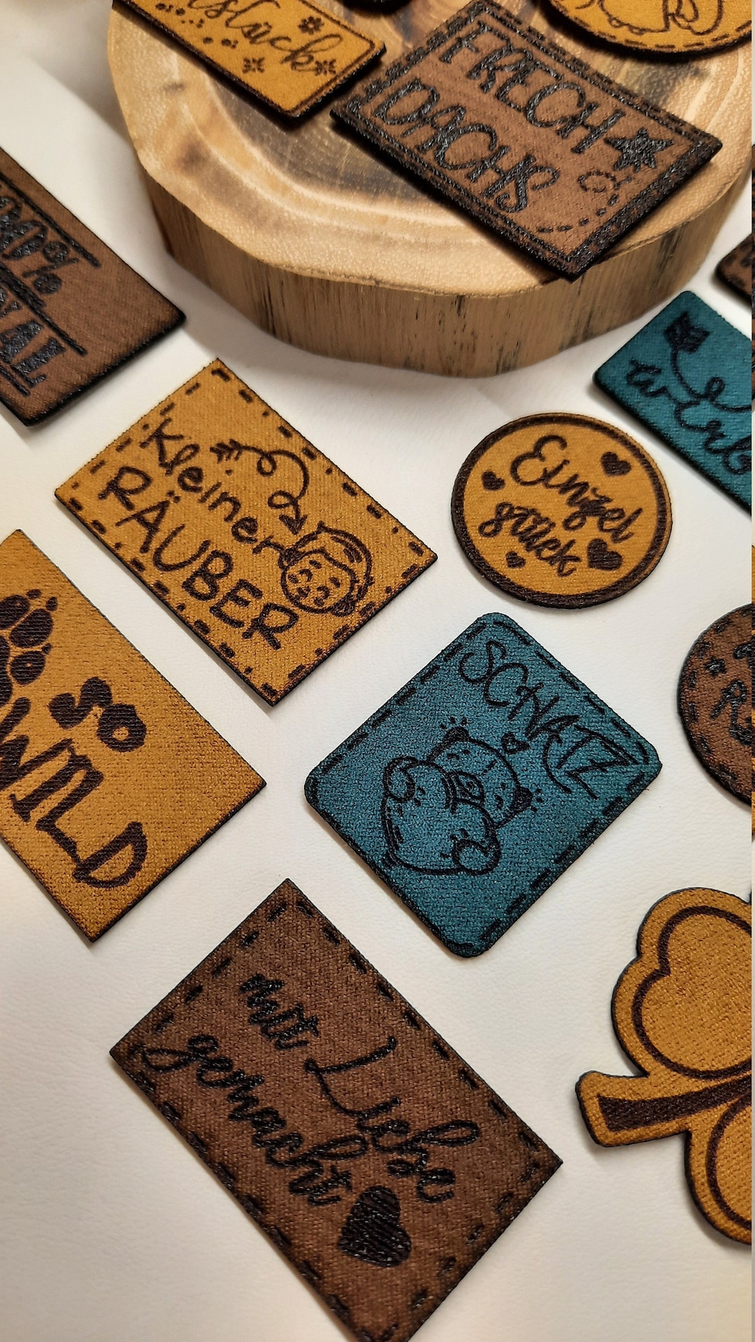 Bundle of Faux Leather Labels, Faux Leather Tags, Labels for Handmade ...