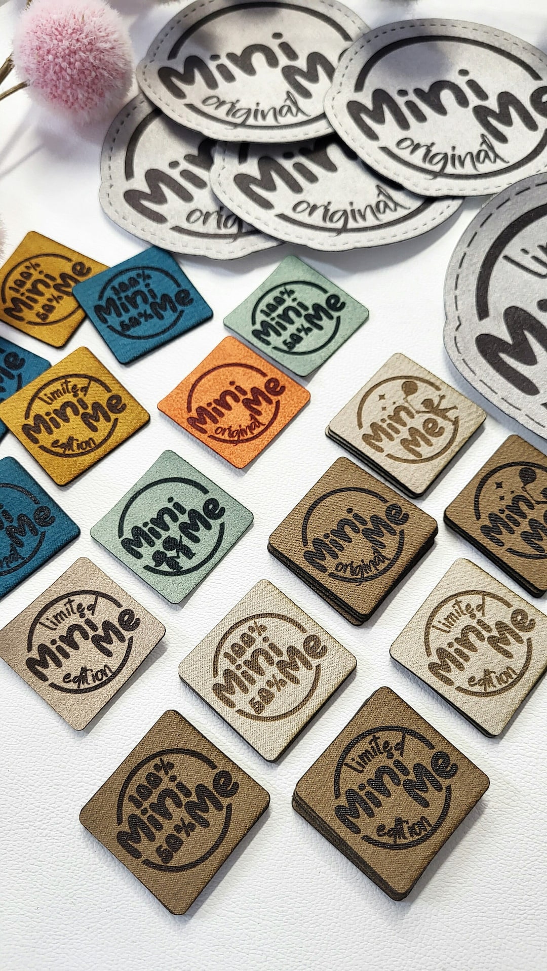 YOUR LOGO Tags 50pcs,custom Brushed Faux Leather Labels, Kunstleder ...