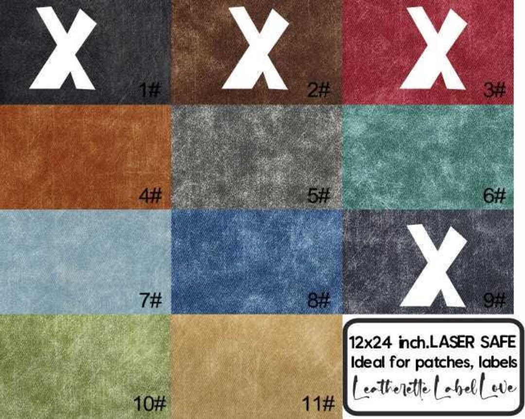 Denim Laserable Sheets for Laser Engraving, Laserable Leatherette 12x24 ...