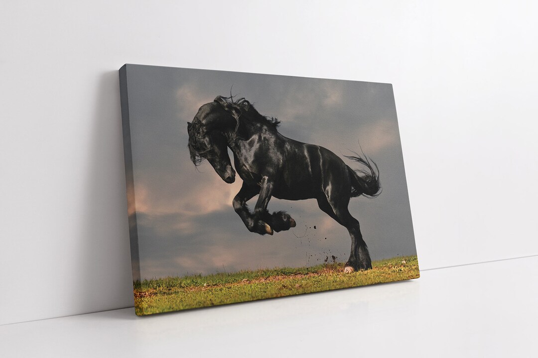 Ripped Horse Premium Canvas Print Tempered Glass Wall Art MDF Print ...