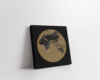 Detailed World Map Glass - Etsy