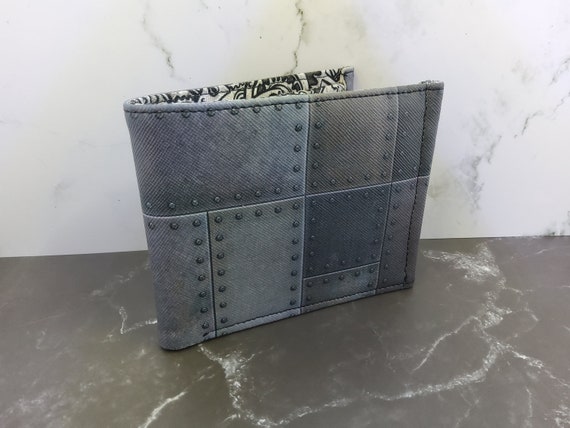 Industrial Steampunk Riveted Metal and Gear Bifold Wallet - Etsy