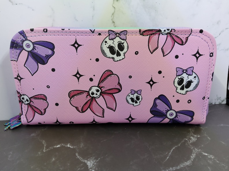 Pastel Goth Eyeball Skull Bow Classic Zip Around Wallet - Etsy