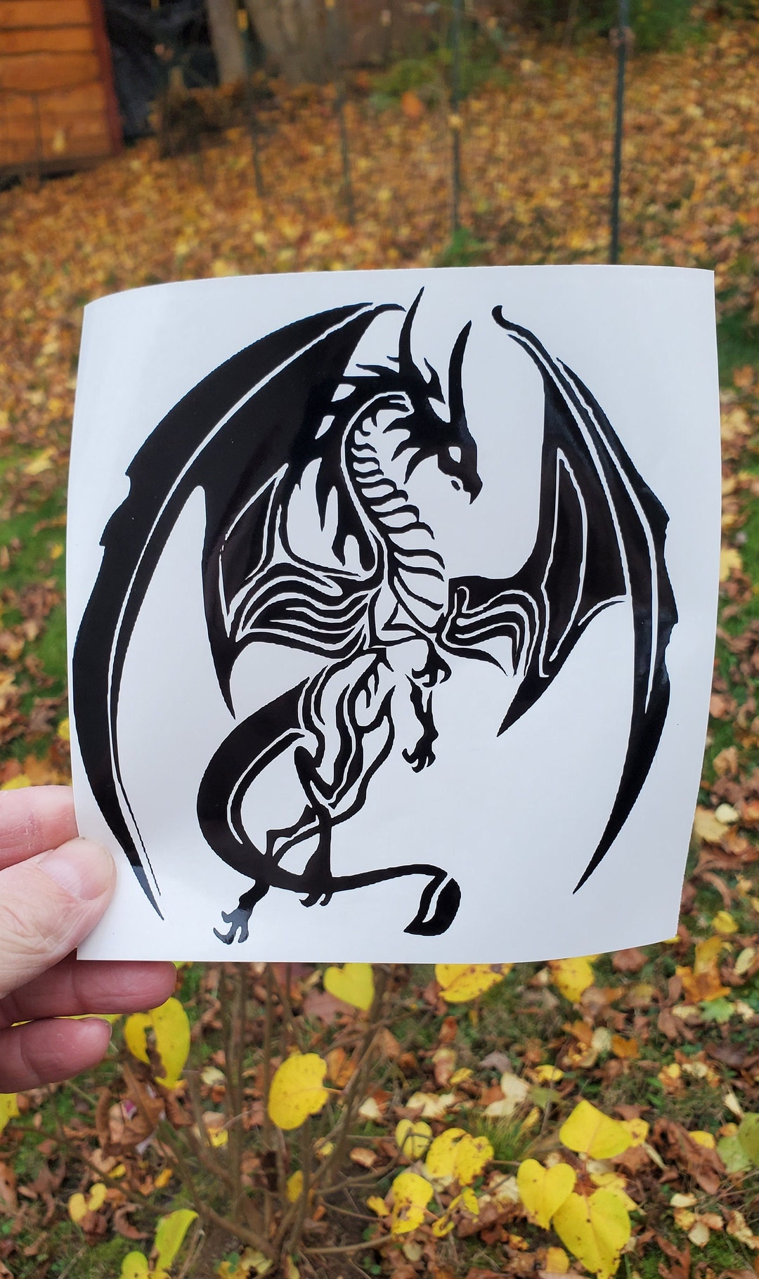 Dragon Vinyl Decal, Laptop Decal, Car Decal, Bumper Sticker, Window ...