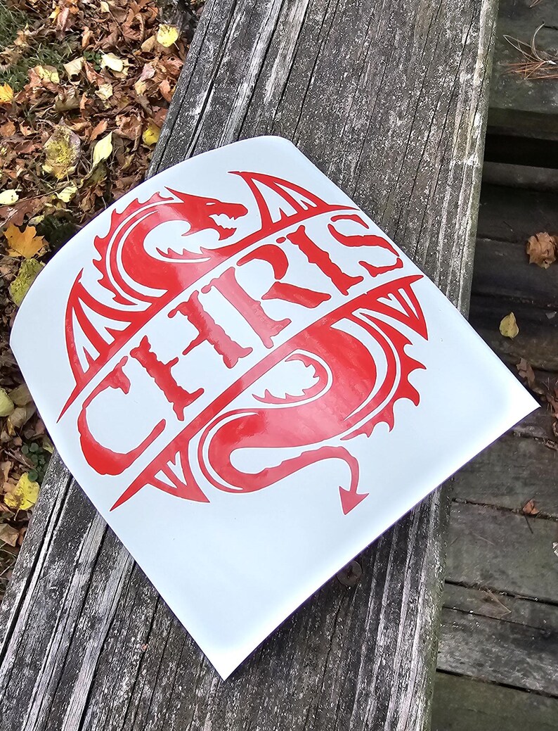 Personalized Dragon Monogram Vinyl Decal, Vinyl Sticker, Car Decal ...