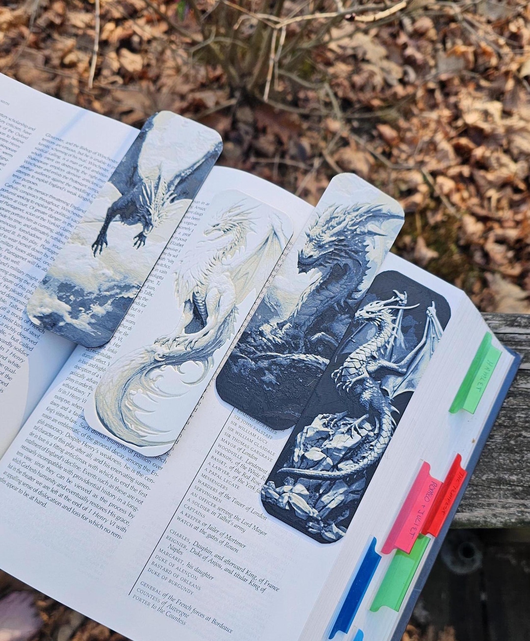 Dragon Fantasy Bookmark Set, Book Accessories, 3d Printed, Teacher Gift ...