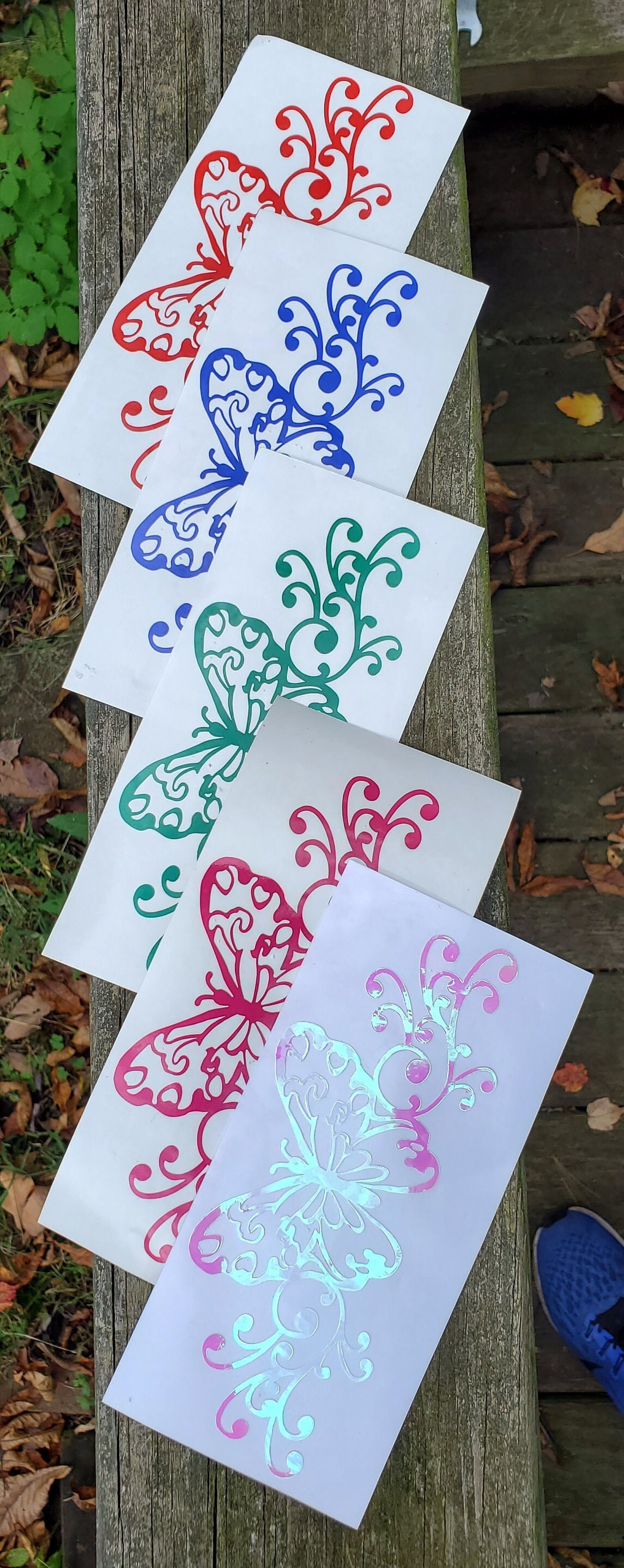 Butterfly Vinyl Decal Vinyl Sticker Scrapbook Car Window | Etsy