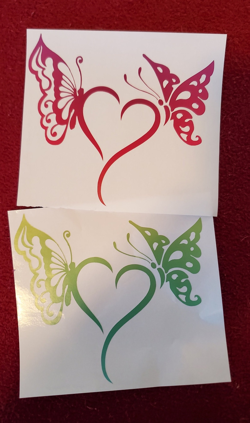 Butterfly Heart Vinyl Decal Vinyl Sticker Bumper Sticker - Etsy