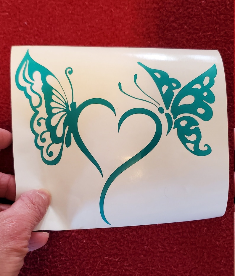 Butterfly Heart Vinyl Decal Vinyl Sticker Bumper Sticker - Etsy