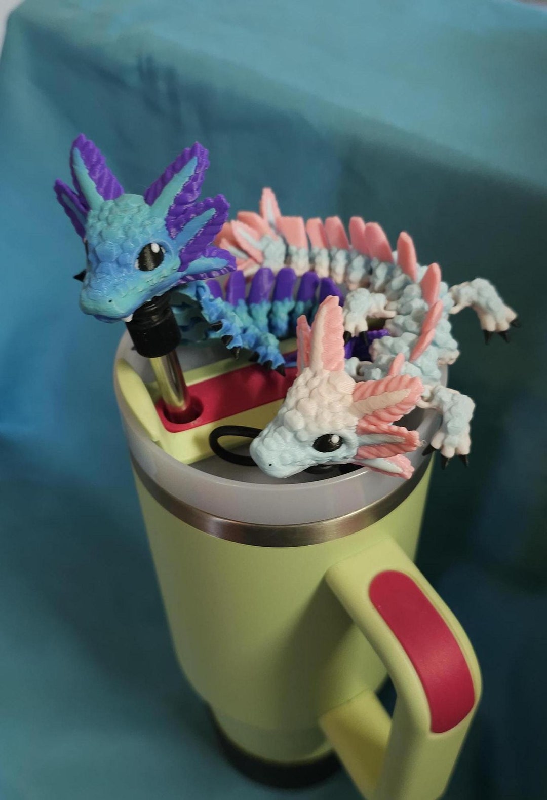 30oz, 40oz or 60oz Baby Axo Articulated Dragon Stanley Topper, Straw ...