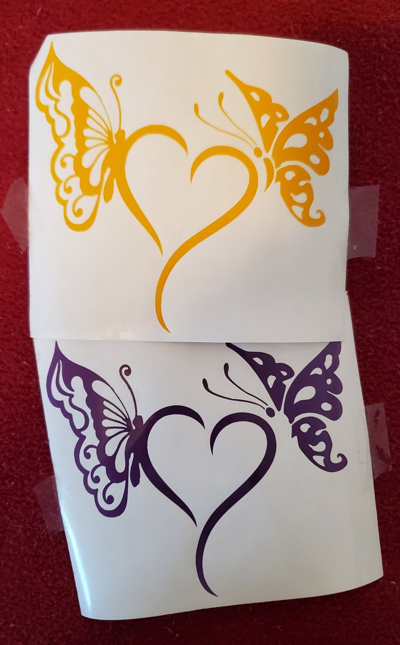 Butterfly Heart Vinyl Decal Vinyl Sticker Bumper Sticker - Etsy