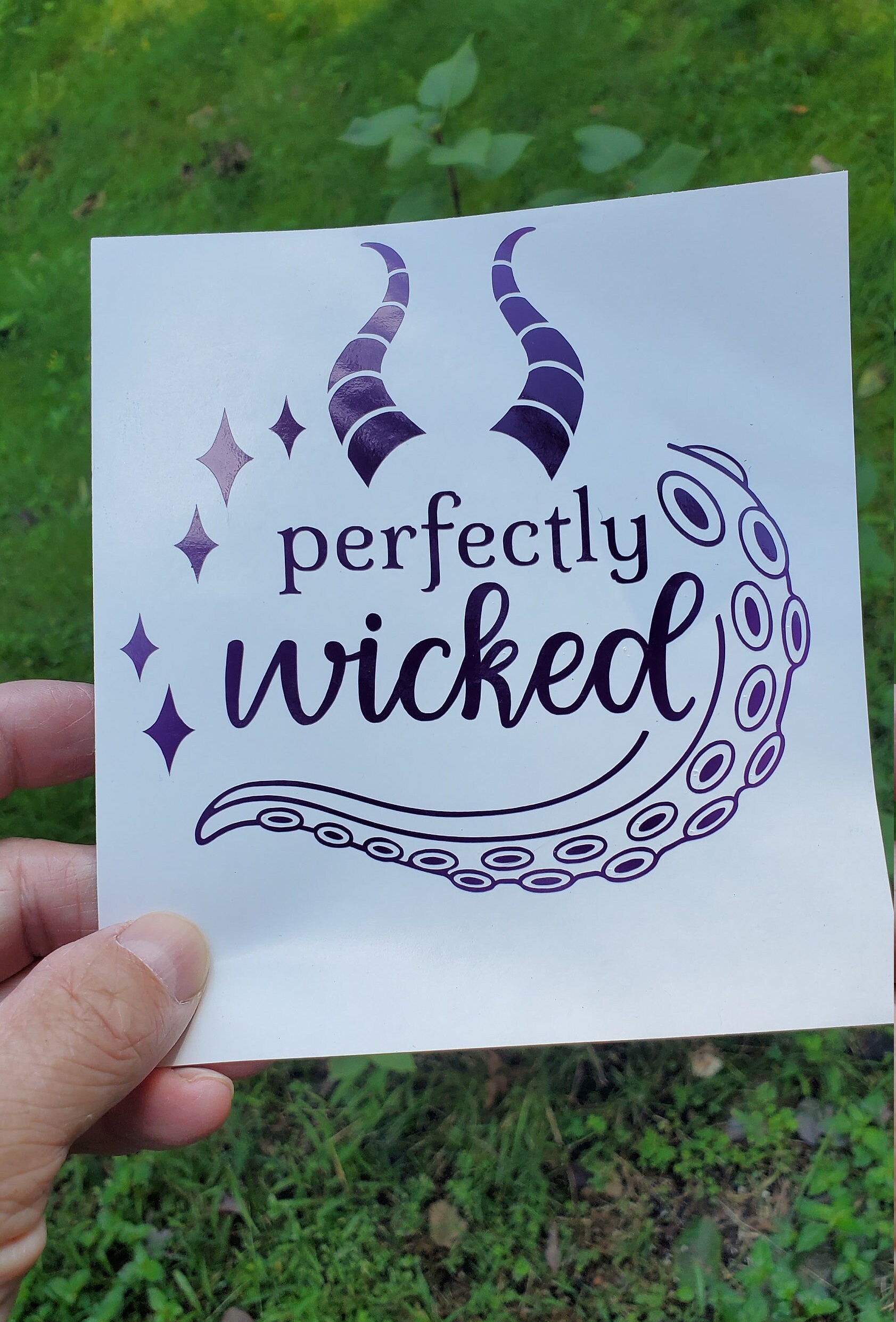 Perfectly Wicked, Vinyl Sticker, Vinyl Decal, Car Window, Bumper ...