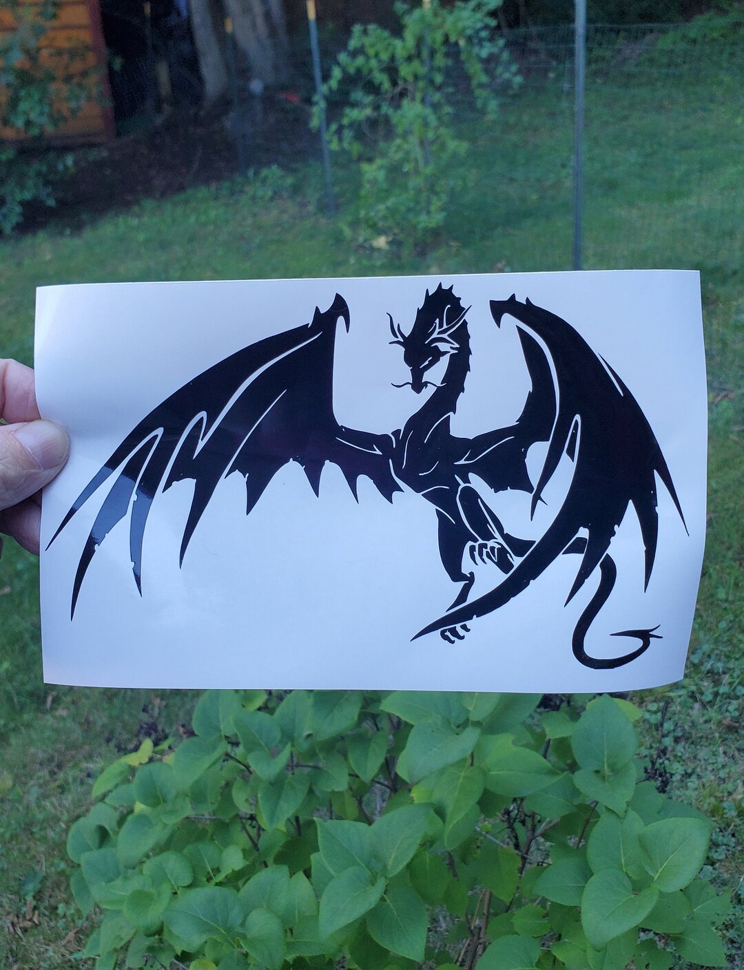 Flying Dragon Vinyl Decal, Vinyl Sticker, Fantasy Decal, Dragon Decal ...