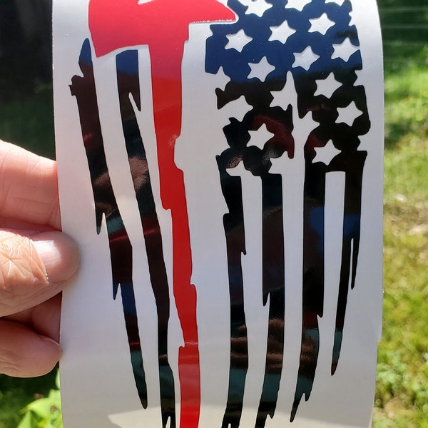 Firefighter Window Sticker - Etsy