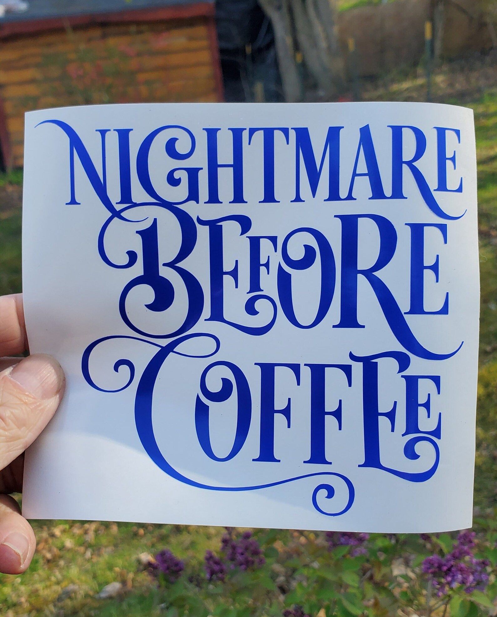 Nightmare Before Coffee Vinyl Decal, Coffee Decal, Coffee Sticker ...