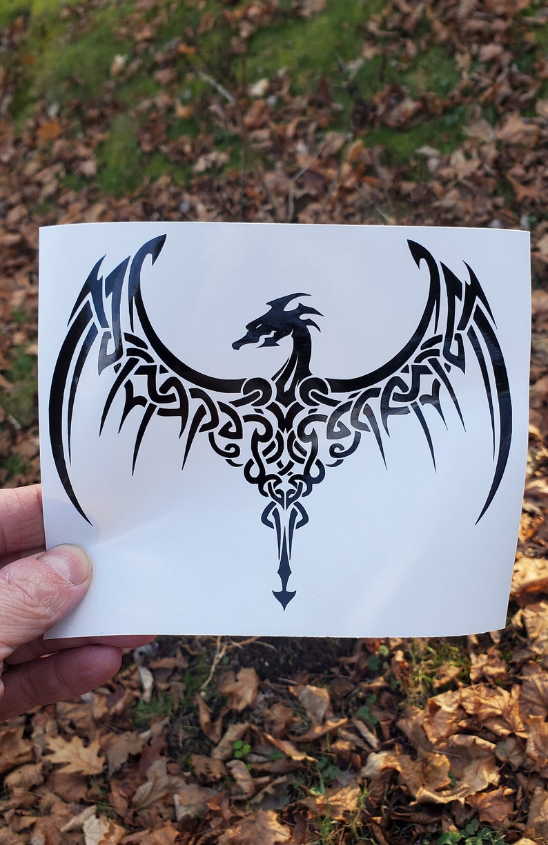 Celtic Dragon Vinyl Decal Window Decal Car Decal Bumper - Etsy