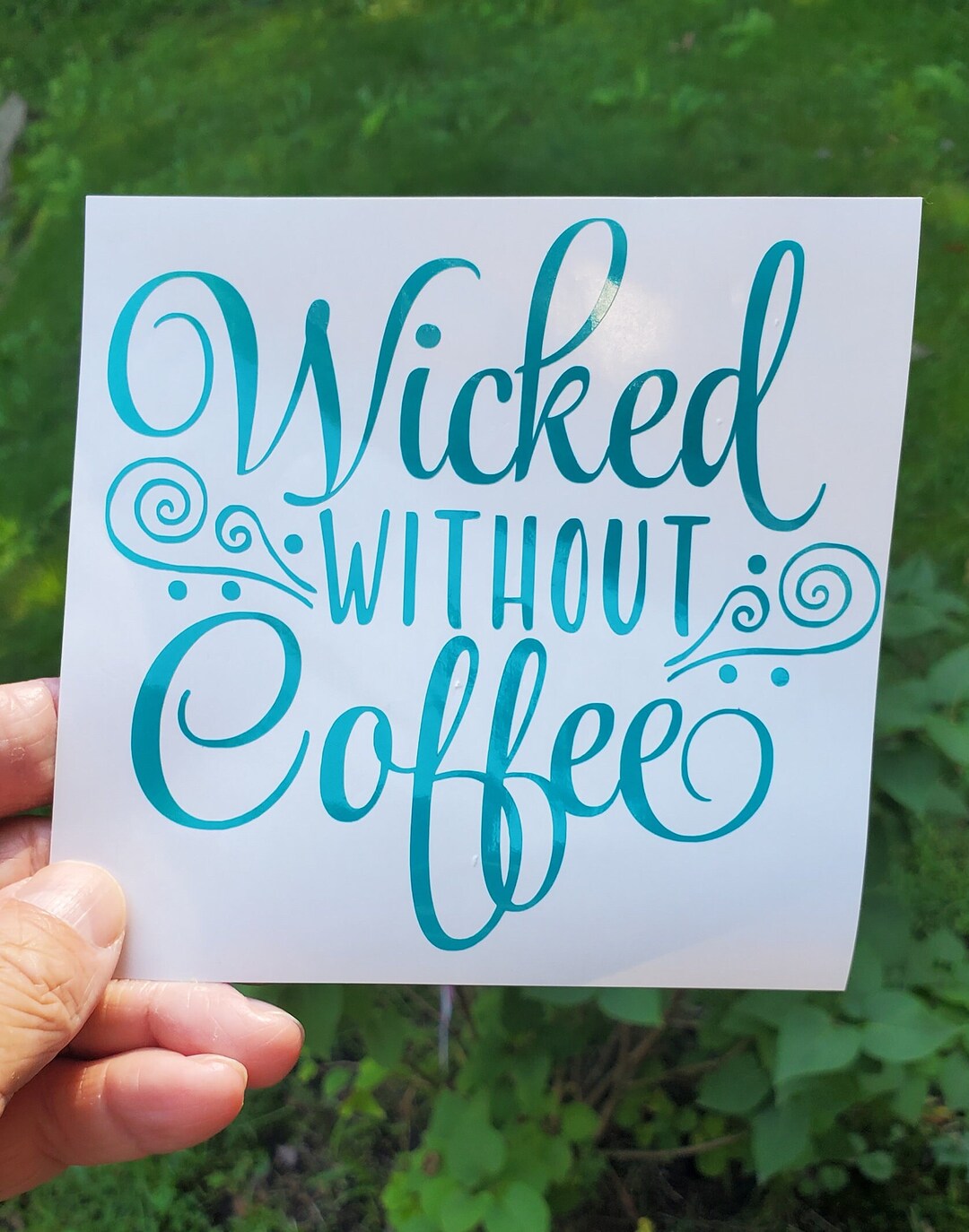Wicked Without Coffee, Vinyl Sticker, Vinyl Decal, Bumper Sticker, Car ...