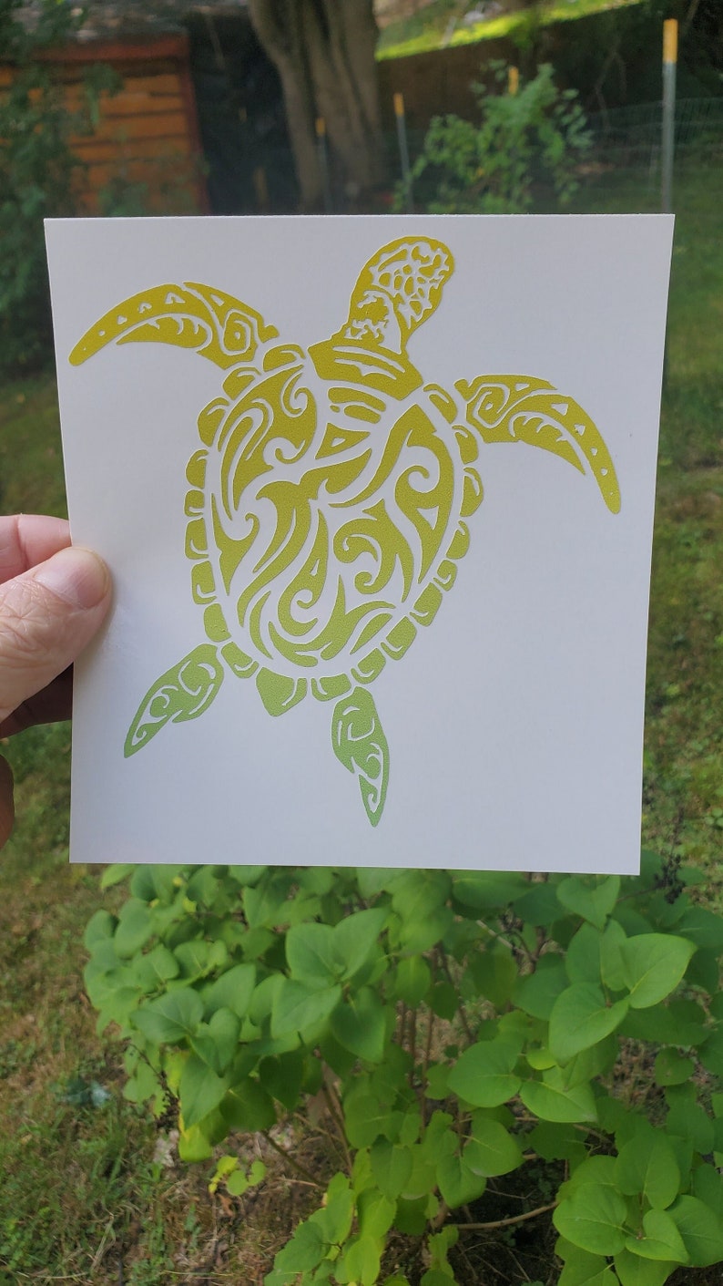 Sea Turtle Vinyl Decal Turtle Decal Turtle Sticker Car - Etsy