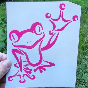 Peace Frog Decal, Vinyl Sticker, Vinyl Decal, Scrapbook, Frog Decal ...