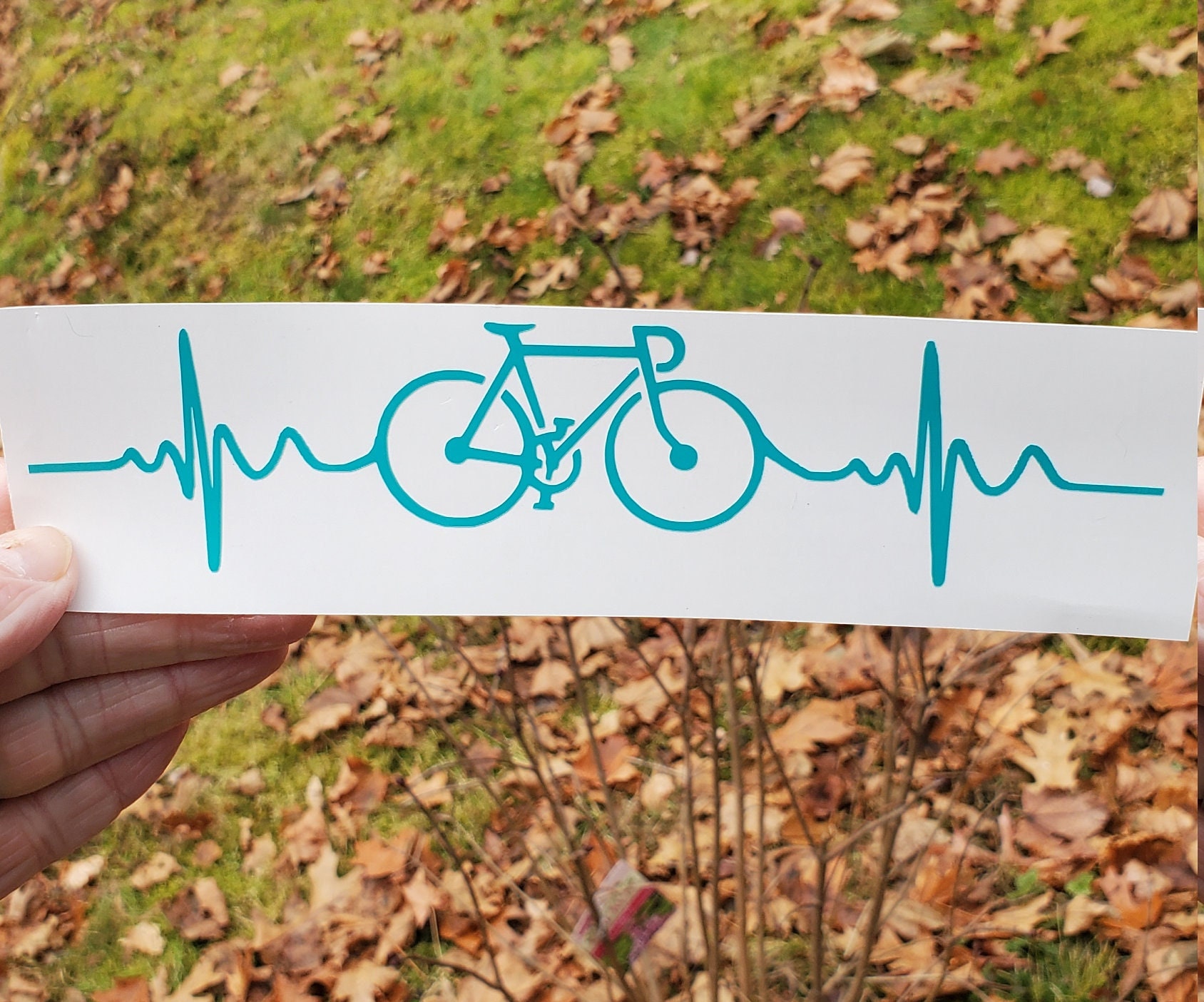 Bicycle Heartbeat, Vinyl Sticker, Vinyl Decal, Car Decal, Bicycle Decal ...