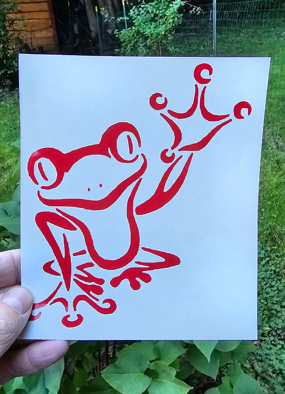 Peace Frog Decal, Vinyl Sticker, Vinyl Decal, Scrapbook, Frog Decal ...