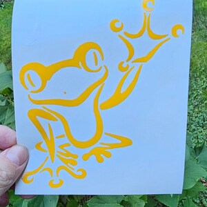 Peace Frog Decal, Vinyl Sticker, Vinyl Decal, Scrapbook, Frog Decal ...