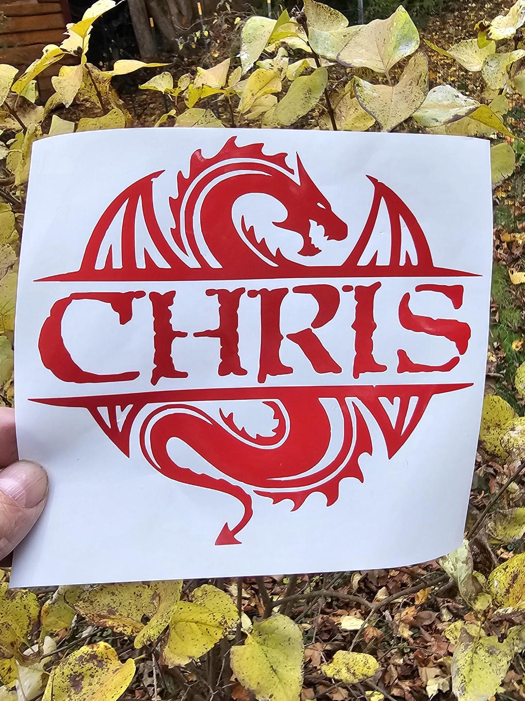 Personalized Dragon Monogram Vinyl Decal, Vinyl Sticker, Car Decal ...