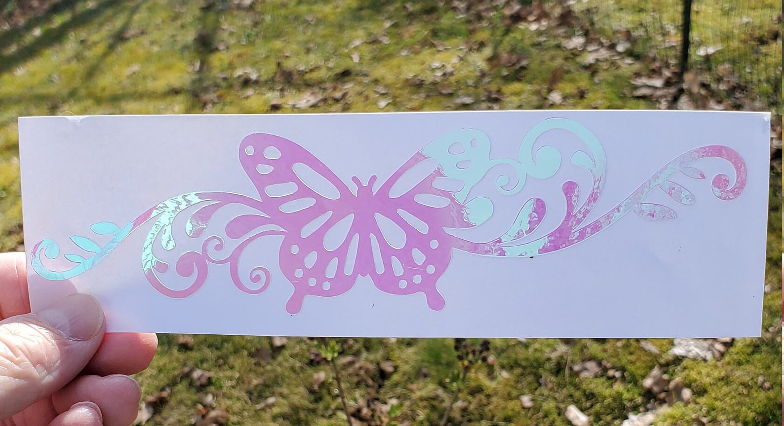 Butterfly Filigree Vinyl Decal Butterfly Sticker Window - Etsy