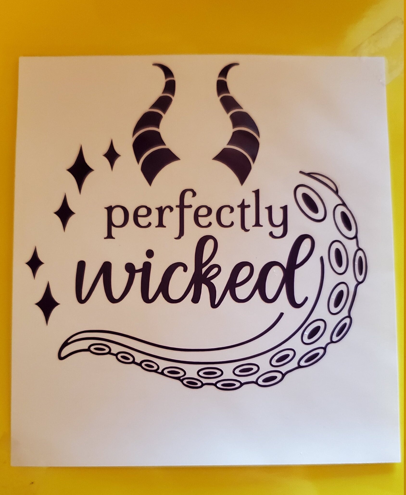 Perfectly Wicked, Vinyl Sticker, Vinyl Decal, Car Window, Bumper ...