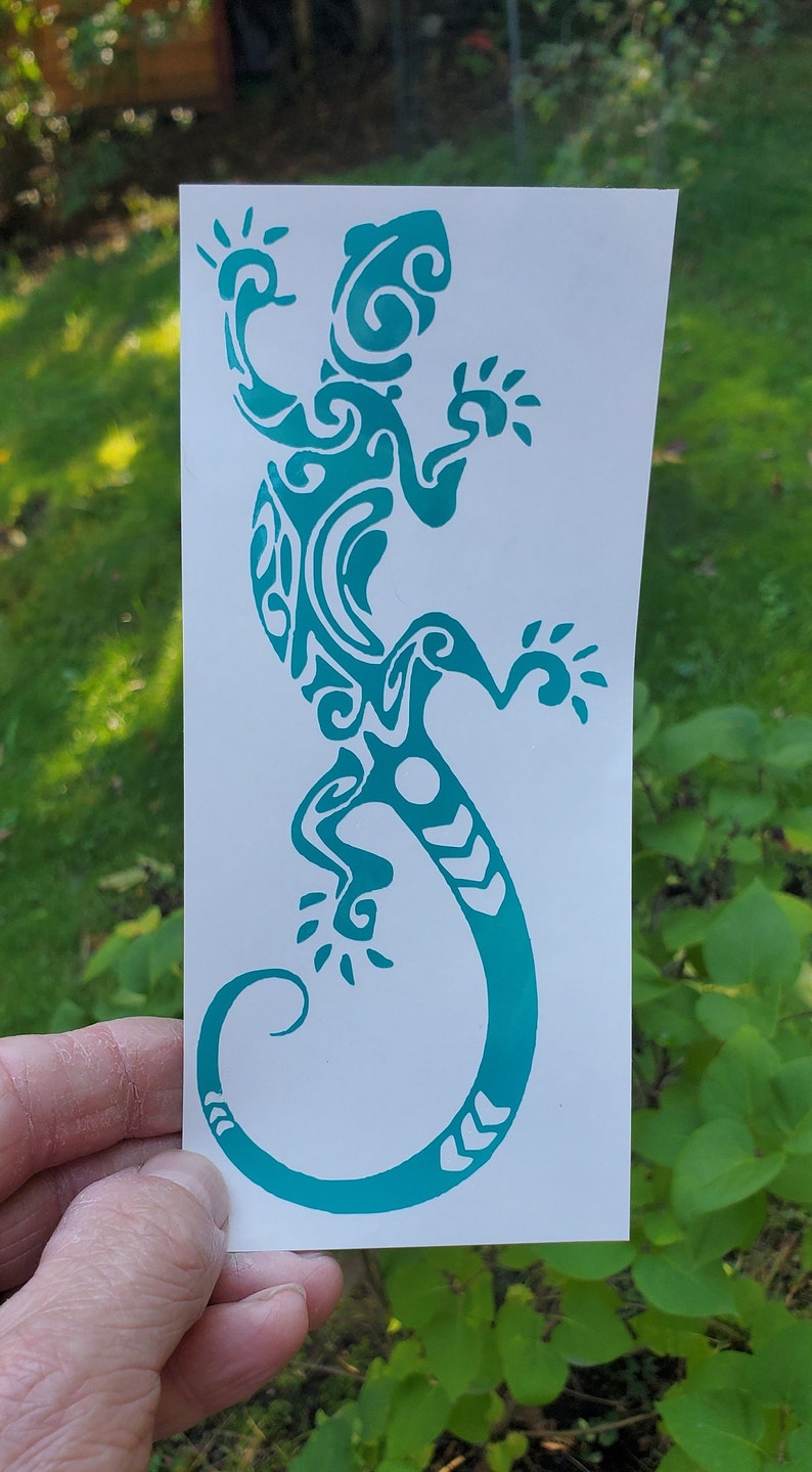 Tribal Lizard Vinyl Decal Car Decal Window Decal Laptop - Etsy