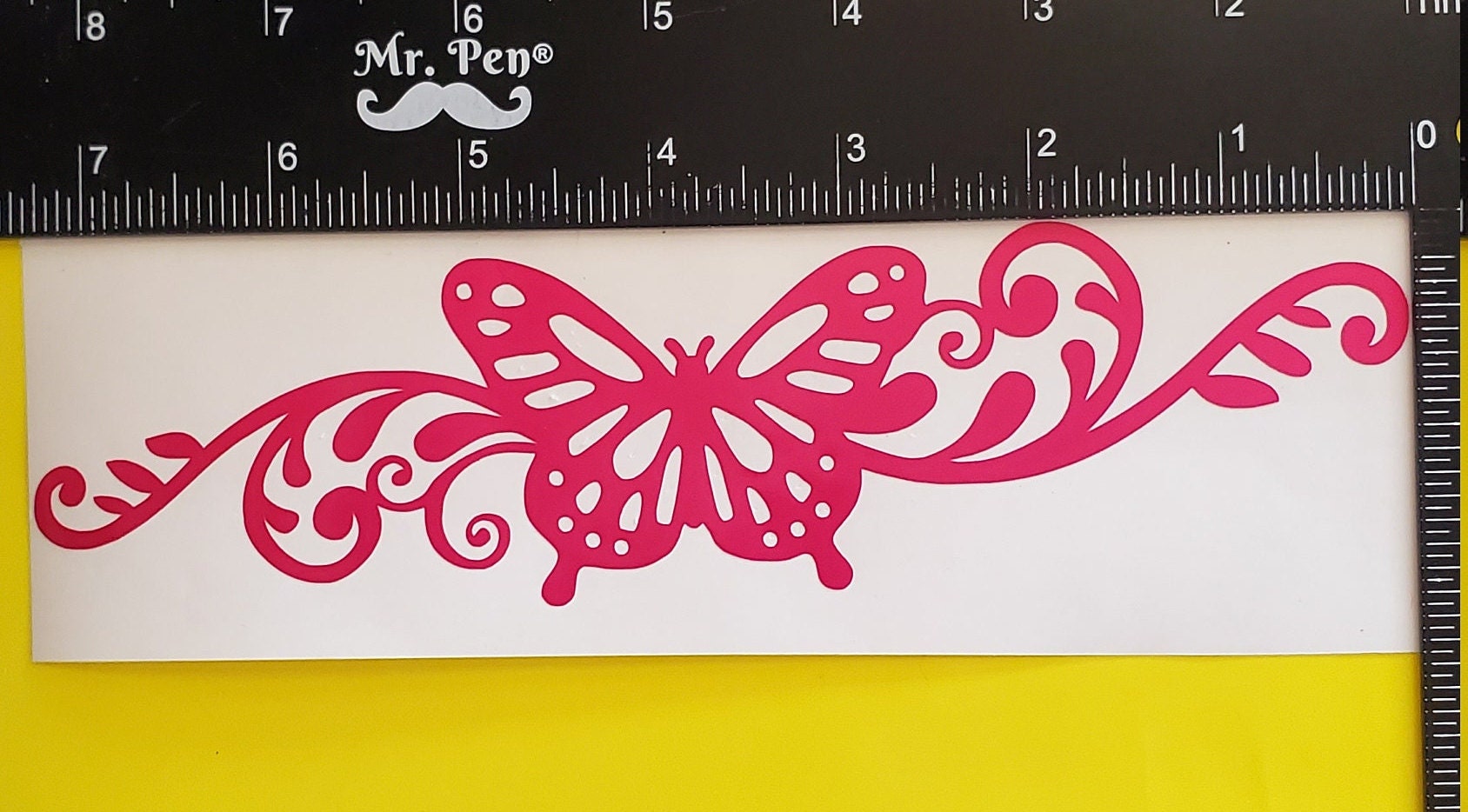 Butterfly Filigree Vinyl Decal Butterfly Sticker Window - Etsy