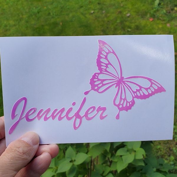 Butterfly Name Decal - Etsy