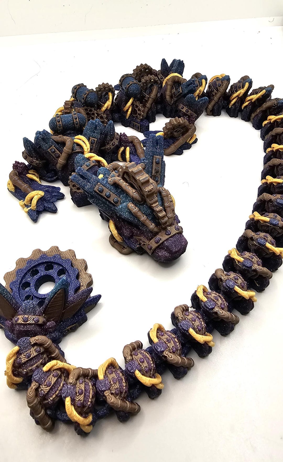 Articulated Cyber Punk Dragon, Fidget Toy, Stress Toy, Dragon Toy, Desk ...