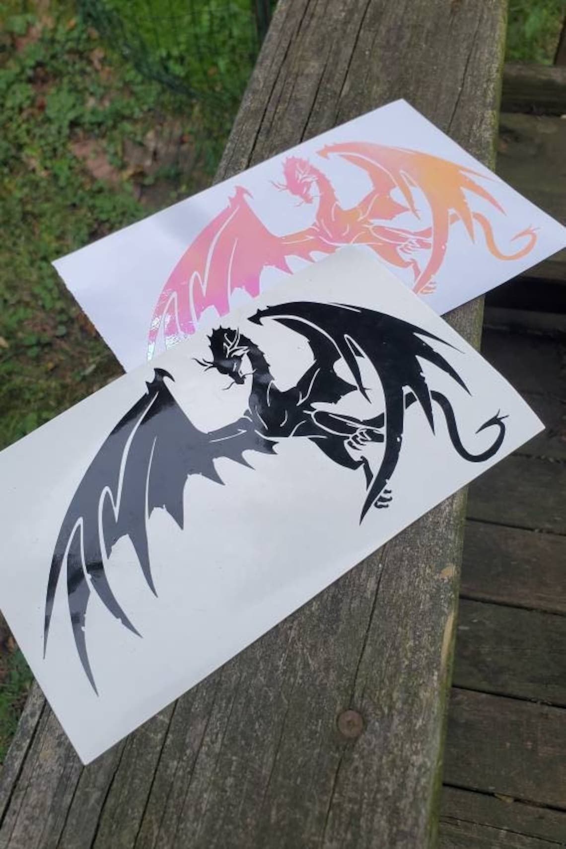 Flying Dragon Vinyl Decal Vinyl Sticker Fantasy Decal - Etsy