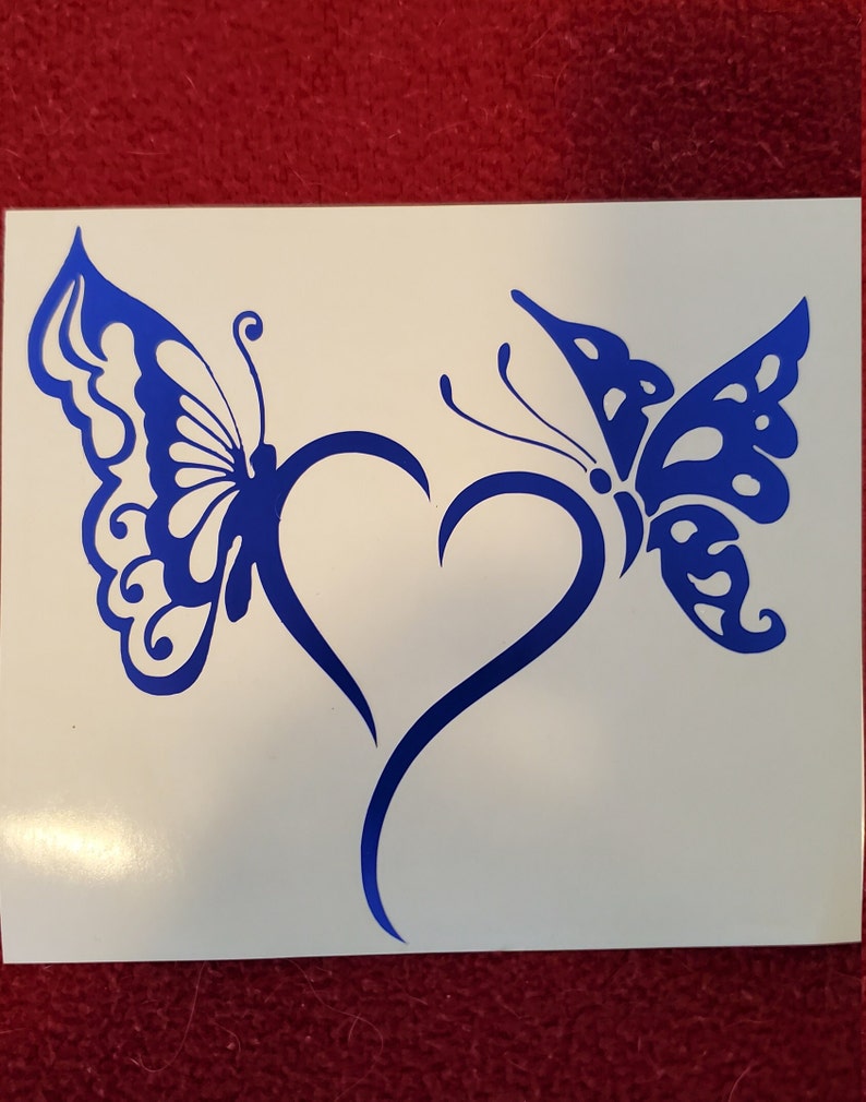 Butterfly Heart Vinyl Decal Vinyl Sticker Bumper Sticker - Etsy