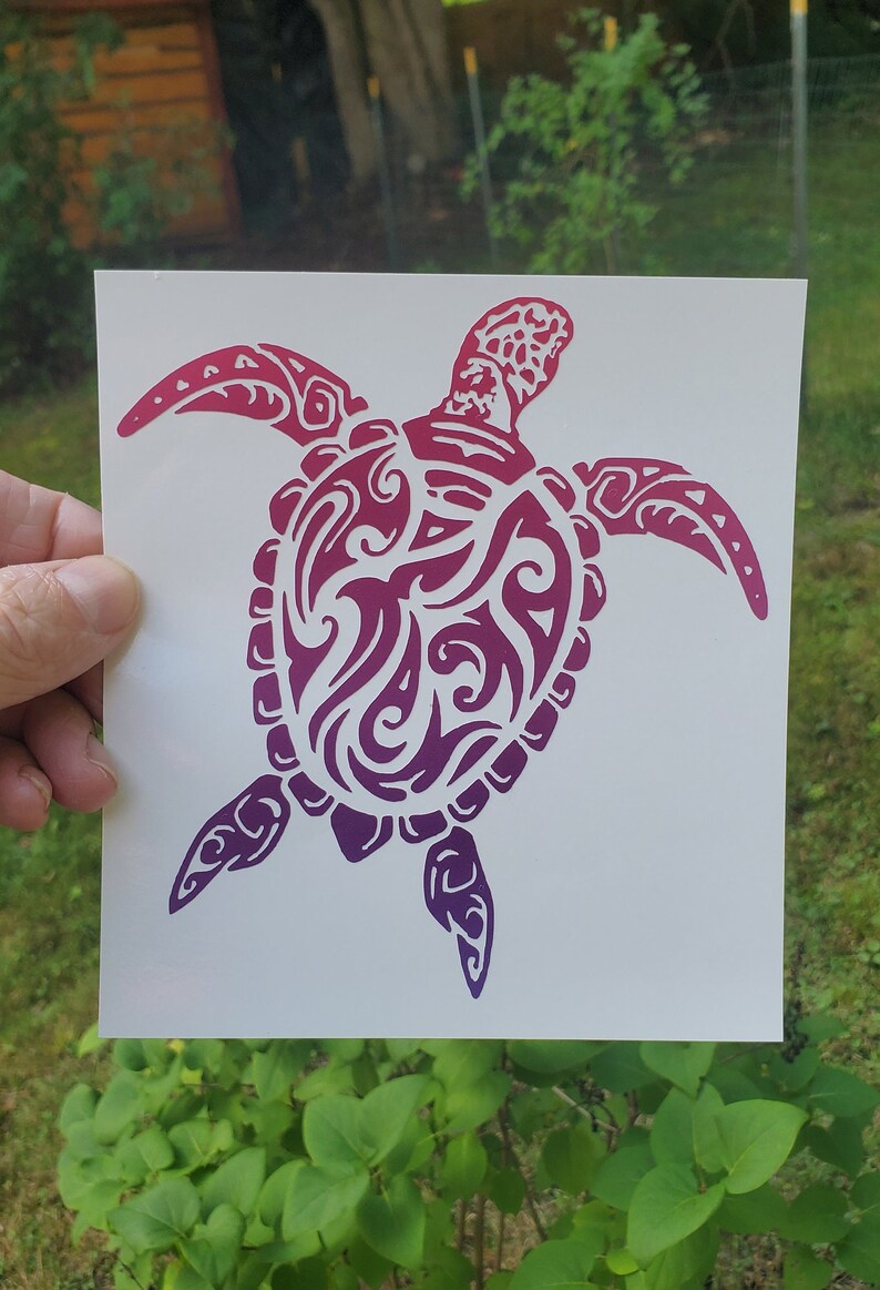 Sea Turtle Vinyl Decal Turtle Decal Turtle Sticker Car - Etsy