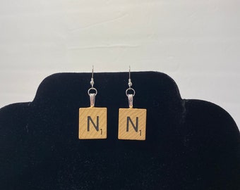 N Initial Earrings - Etsy