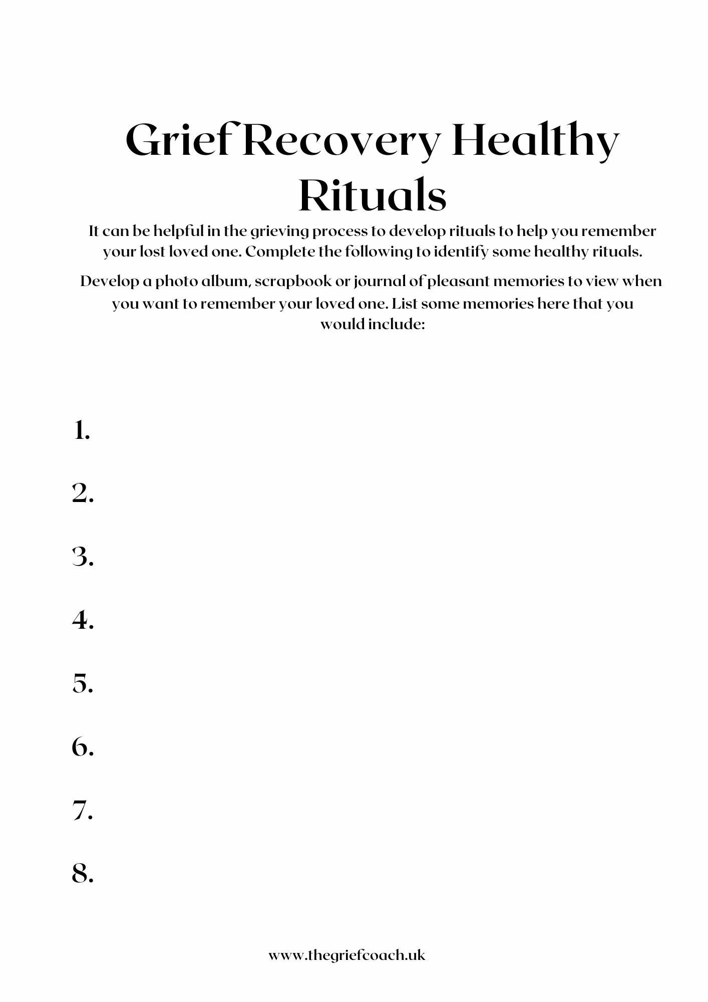 Printable Grief Journal | Grief Template | Coping With Grief ...