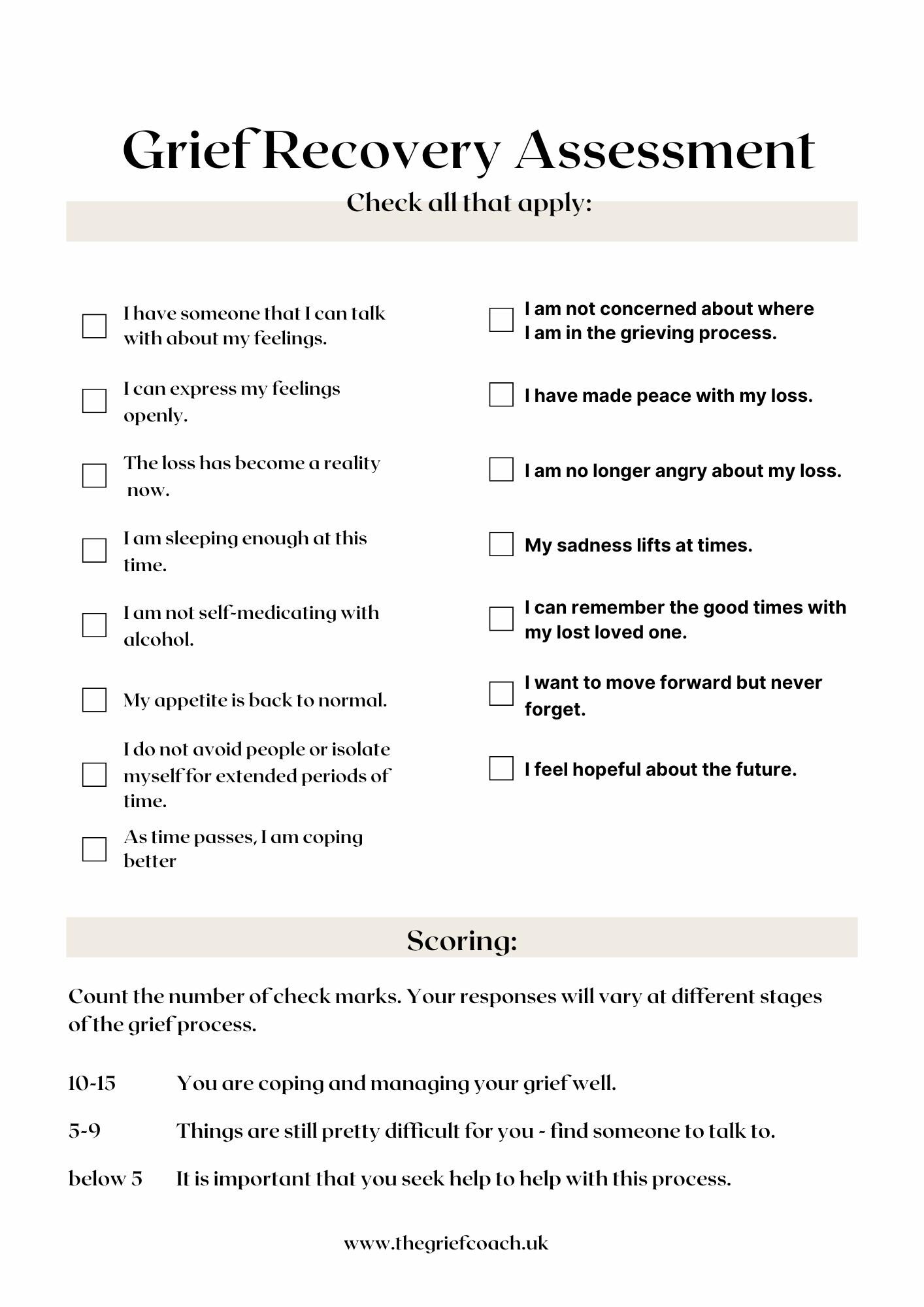 Printable Grief Journal | Grief Template | Coping With Grief ...