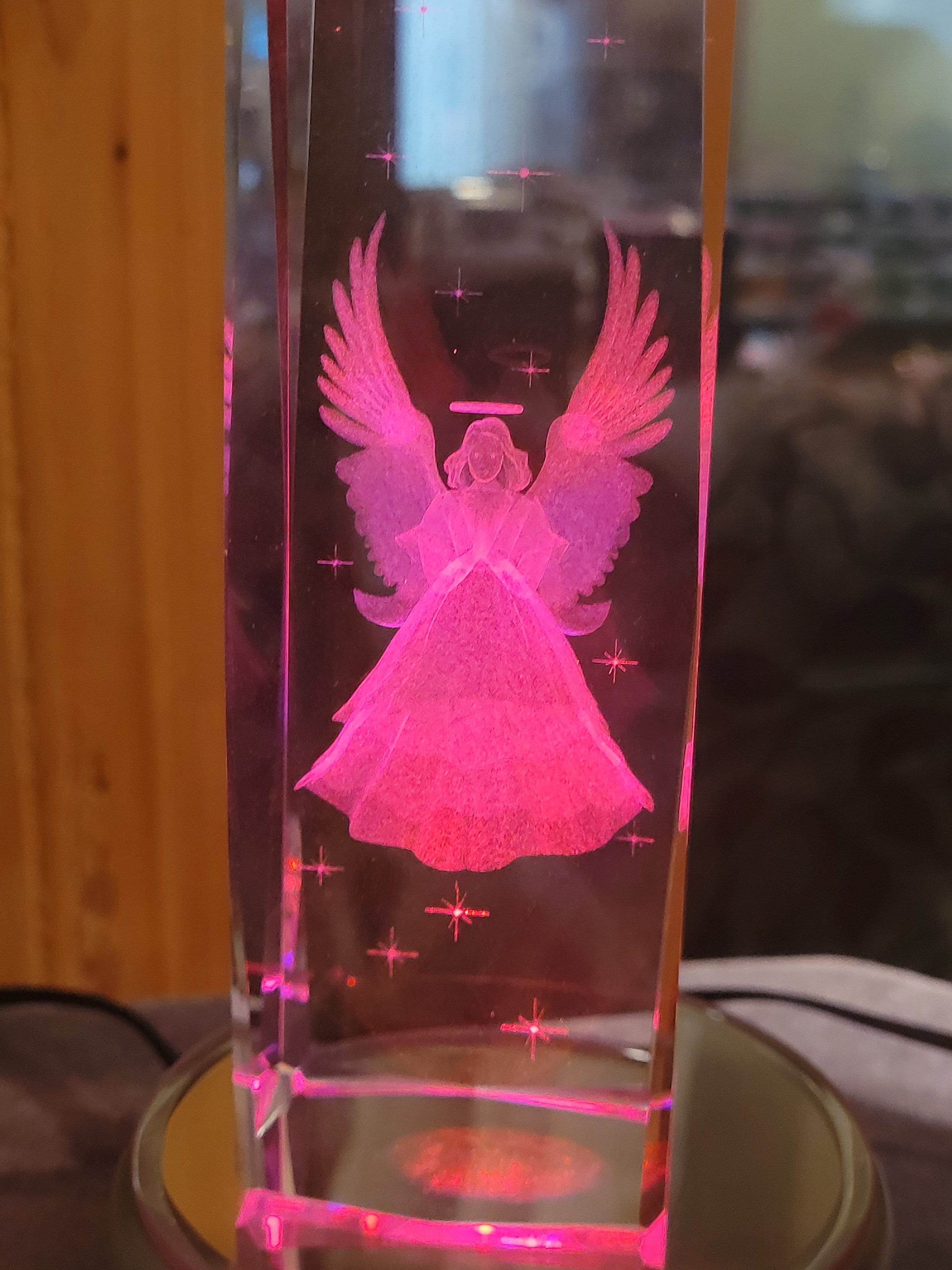 Crystal Angel Figurine 3D Laser Engraved Crystal lg Angelic - Etsy