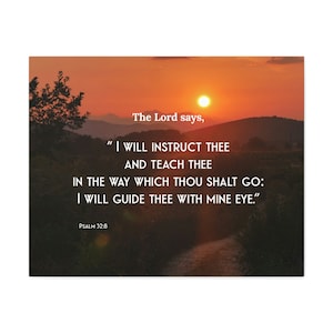 Psalm 32:8 Canvas| Inspirational Word of God,faith Wall Decor ...