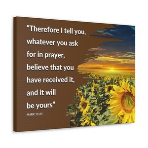 Mark 11:24 Canvas| Bible Verse Wall Art, Scripture Prints That Inspire ...