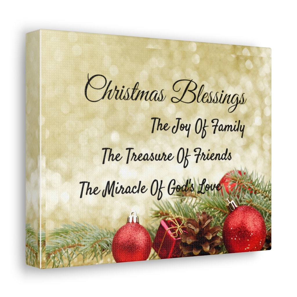 Christmas Blessing Canvas Wall Art| Christmas Home Decor, Tis the ...