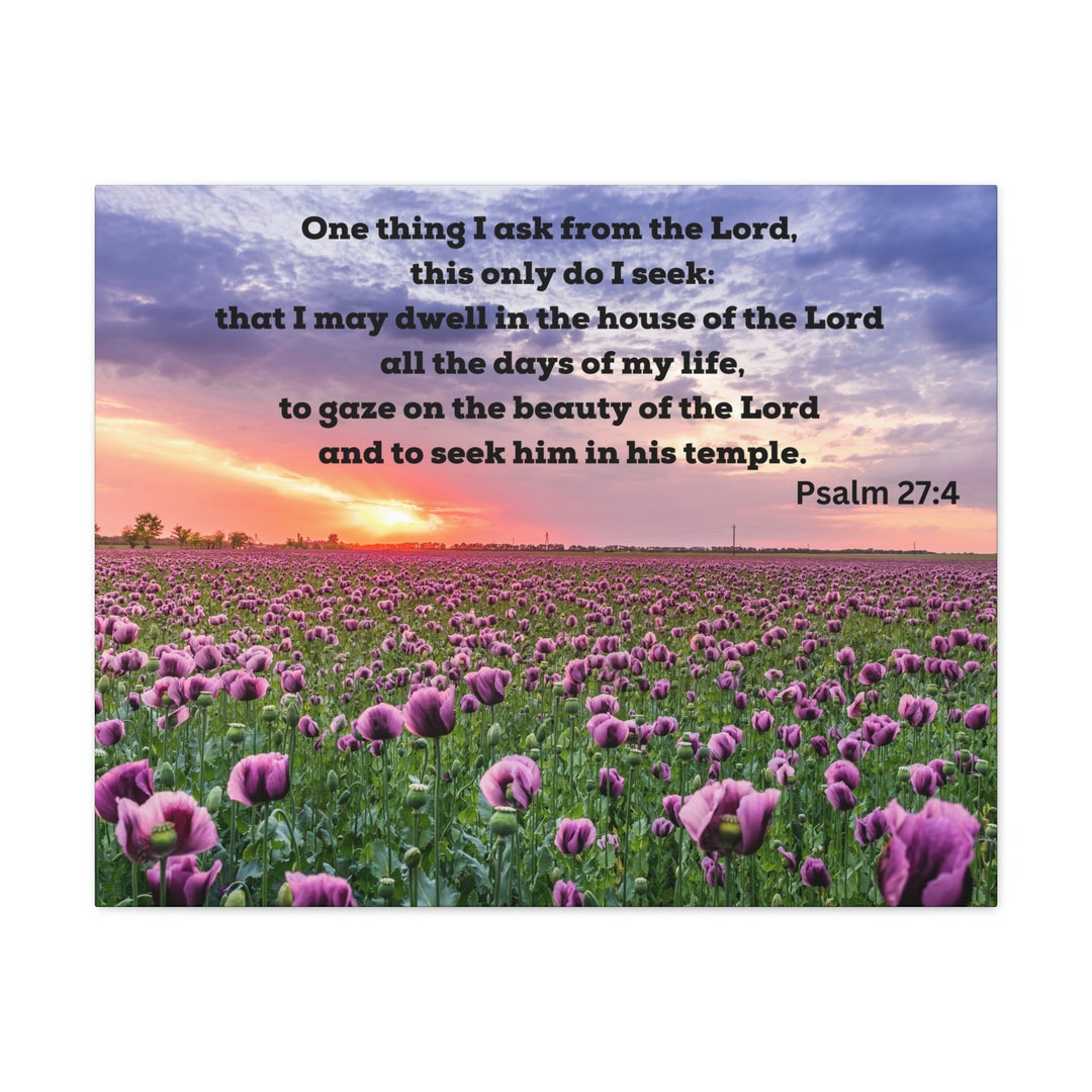 Psalm 27:4 Canvas Gallery Art| Bible Verse Wall Art, Scripture ...