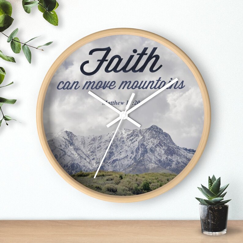 Inspiration Wall Clock Bible Verse Clock Matthew 17:20 - Etsy
