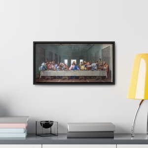 The Last Supper Canvas, Framed Jesus Wall Art, Beautiful Depiction of ...