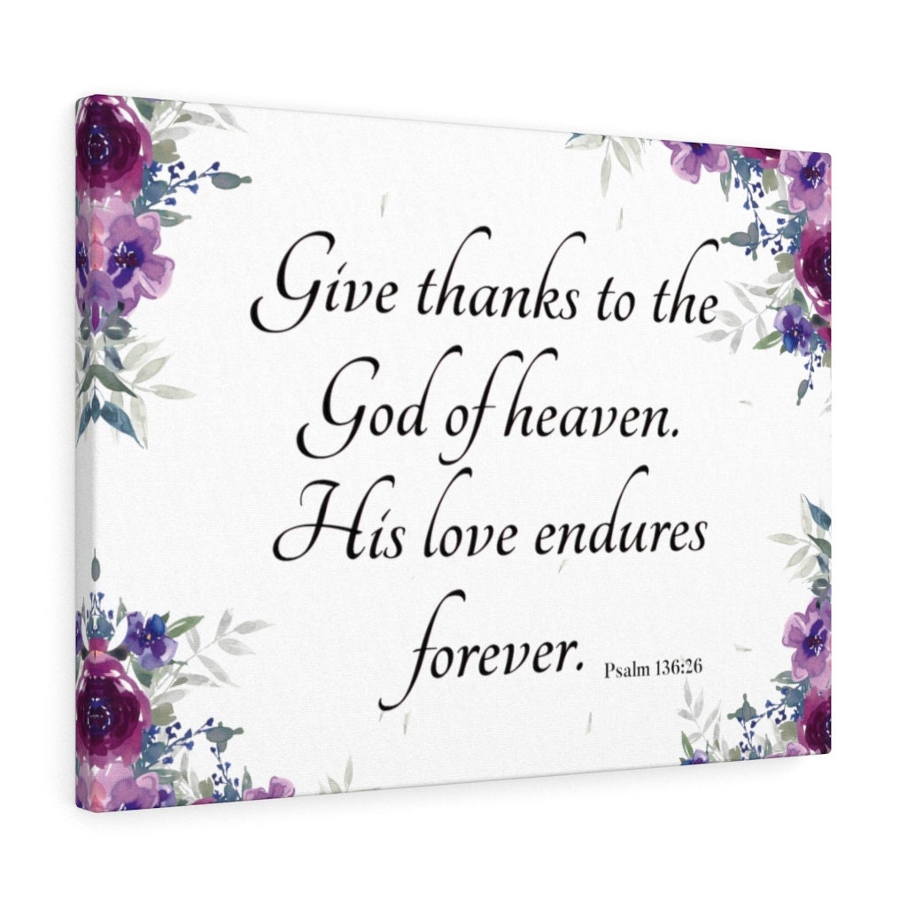 Scripture Wall Art Psalm 136:26christian Wall Art Makes a - Etsy